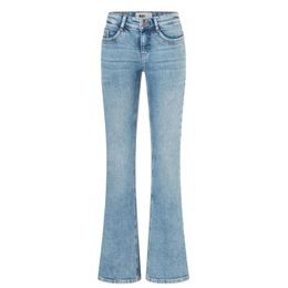 MAC Damen Bootcut-Jeans "DETROIT flared", blau, Gr. 40, Denim/Jeans, Obermaterial: 99% Baumwolle, 1% Elasthan, Jeans, Aufwendig gearbeitete Details