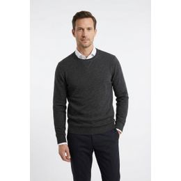 OLYMP Herren Rundhalspullover "OLYMP Strick Casual", grau, Gr. XL, Obermaterial: 100% Baumwolle, Pullover, mit modischem Strukturmuster