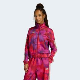 Damen Trainingsjacke "ADIDAS X FARM RIO HOUSE OF TIRO TRACK"bahia magenta, active maroon, crystal linen, Gr. L, adidas Sportswear, Obermaterial: 70%