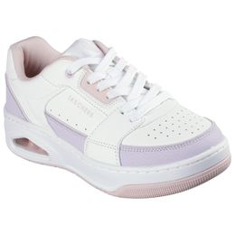 Skechers Damen Sneaker "UNO COURT-COURTED STYLE", Gr. 39, lila, Leder, kontrastfarbene Details, Schuhe, Skater Schuh, Retro Sneaker mit Memory Foam