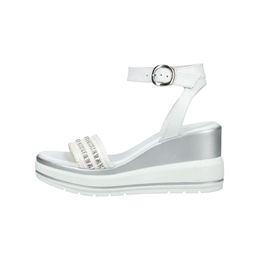 Nero Giardini Damen Keilsandalette "Nero Giardini Sandalen Leder", Gr. 40wei&szlig;, Leder, Schuhe