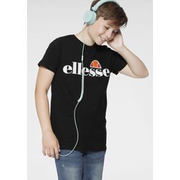 Ellesse Jungen T-Shirt "MALIA", schwarz, Gr. 164, Obermaterial: 100% Baumwolle, Shirts, Kurzarm, mit Rundhalsausschnitt, aus Baumwolle, gerader
