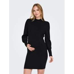 Only Maternity Damen Strickkleid "OLMKATIA L/S DRESS KNT NOOS", schwarz, Gr. S, unifarben, Strick, Obermaterial: 50% Viskose, 27% Nylon, 23%