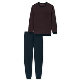 Schiesser Damen Schlafanzug "Comfort Essentials", Gr. 50rotbraun, Single Jersey, Obermaterial: 100% Baumwolle, Homewear-Sets, mit angenehmen B&uuml;ndchen