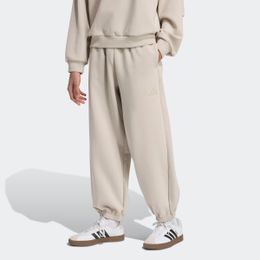 Herren Sporthose "SOFT LUX", grau, Gr. L, adidas Sportswear, Obermaterial: 51% Polyester, 25% Modal, 15% Baumwolle, 9% Elasthan, Hosen