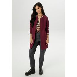 Damen Longblazer, rot, Gr. 40, Aniston SELECTED, unifarben, Ottomane, Obermaterial: 100% Polyester, Blazer, in modischer L&auml;nge