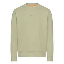 BOSS Orange Herren Sweatshirt "WeSmallcrew", gr&uuml;n, Gr. XXXL, Sweatware, Obermaterial: 100% Baumwolle, Sweatshirts, mit Logo auf der Brust