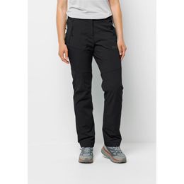 Jack Wolfskin Damen Softshellhose "GLASTAL PANTS W", schwarz, Gr. 34, OBERSTOFF: 94% POLYAMID, 6% ELASTHAN LINING 100% POLYESTER, Hosen