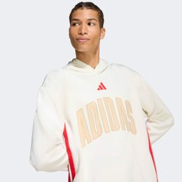 Herren Kapuzensweatshirt "STADIUM GRAPHIC HOODIE", wei&szlig;, Gr. S, adidas Sportswear, Obermaterial: 67% Polyester, 33% Baumwolle, Sweatshirts