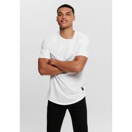 Only & Sons ONLY & SONS Herren Rundhalsshirt "ONSMATT LONGY SS TEE NOOS", wei&szlig;, Gr. S, unifarben, Jersey, Obermaterial: 100% Baumwolle, Shirts