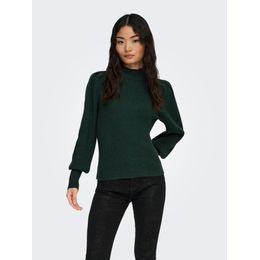 Only Damen Strickpullover "ONLKATIA L/S HIGHNECK PULLOVER KNT NOOS", gr&uuml;n, Gr. M, unifarben, Strick, Obermaterial: 50% Viskose, 27% Nylon, 23%