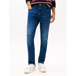 Tommy Jeans Herren Slim-fit-Jeans "Scanton Slim", blau, Gr. 34, Denim/Jeans, Obermaterial: 92% Baumwolle, 6% Polyester, 2% Elasthan, Jeans, mit