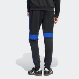 M&auml;dchen Trainingshose "TIRO 25 ESSENTIALS KIDS"schwarz, semi lucid blau, crew gelb,, Gr. 164, adidas Performance, Obermaterial: 100% Polyester, Hosen