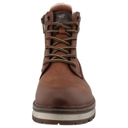 Mustang Shoes Herren Winterboots "Merem", Gr. 42cognac, Lederimitat, Textil, Schuhe, Schn&uuml;rstiefel, Winterstiefel mit TEX-Ausstattung