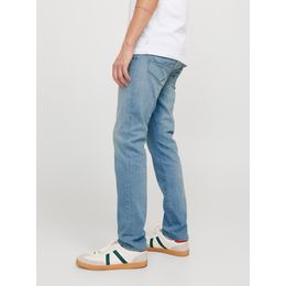 Jack & Jones PlusSize Herren Slim-fit-Jeans "JJIGLENN JJFOX AM 496 NOOS PLS", blau, Gr. 40, JACK & JONES PLUSSIZE, Abriebeffekte, Denim/Jeans, Obermaterial: 70% Baumwolle,