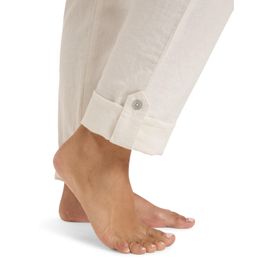 Roxy Damen Cargohose "On The Seashore", wei&szlig;, Gr. L, Obermaterial:55% Leinen, 45% Viskose., Hosen