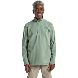 Jack Wolfskin Herren Fleecepullover "TAUNUS HZ M", gr&uuml;n, Gr. S, Fleece, Obermaterial: 100% Polyester, Sweatshirts, hoher Stehkragen, mit halbem