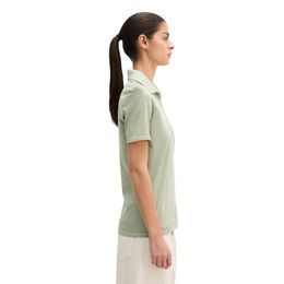 Marc O'Polo MARC O'POLO Damen Poloshirt "mit Material-Mix-Details"calm sage, Gr. L, unifarben, Obermaterial: 100% Baumwolle, Shirts