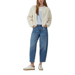 s.Oliver Damen Rundhalspullover, blau, Gr. 46, gestreift, Obermaterial: 72% Viskose, 28% Polyester, Pullover, mit Streifenmuster