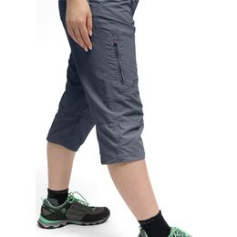 Maier Sports Damen Caprihose "Neckar", grau, Gr. 36, 100% Polyamid, Hosen, kurze Hose Damen, luftige Wanderhose, leichte Outdoorhose, Reg Fit