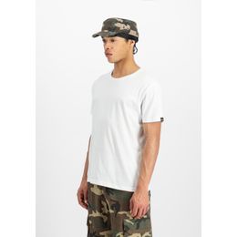 Herren T-Shirt "Camo Label Backprint T-Shirt"wei&szlig;, Gr. S, Alpha Industries, Obermaterial: 100% Baumwolle, Shirts