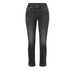 MAC Damen Slim-fit-Jeans "RICH SLIM", schwarz, Gr. 44, unifarben, Denim/Jeans, Obermaterial: 78% Baumwolle, 12% Lyocell, 7% Elastomultiester, 3%