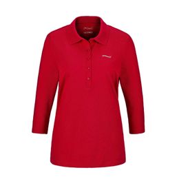 GOLDNER Damen Poloshirt "Kurzgr&ouml;&szlig;e Baumwollshirt mit Glanzakzenten", rot, Gr. 25, Obermaterial: 94% Baumwolle CO. 6% Elasthan EL., Shirts, Ohne