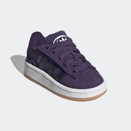 Kinder Sneaker "CAMPUS 00S COMFORT CLOSURE ELASTIC LACE", adidas originals, Gr. 25, wei&szlig;, Leder, Synthetik, Schuhe, f&uuml;r Babys und Kleinkinder aus