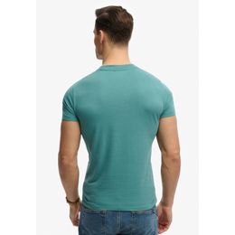 Superdry Herren Rundhalsshirt "ESSENTIAL LOGO EMB TEE", gr&uuml;n, Gr. XXL, unifarben, Single Jersey, Obermaterial: 100% Baumwolle, Shirts, aus Baumwolle