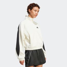 Damen Trainingsjacke "STADIUM", wei&szlig;, Gr. XL, adidas Sportswear, Obermaterial: 67% Polyester, 33% Baumwolle, Jacken, aus Polyester und Baumwolle, f&uuml;r