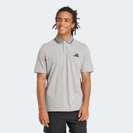 Herren Poloshirt "ESSENTIALS SMALL LOGO PIQU&Eacute;", grau, Gr. M, adidas Sportswear, Obermaterial: 100% Baumwolle, Shirts
