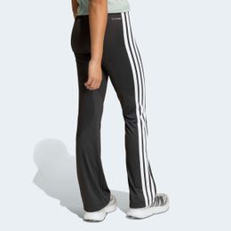 M&auml;dchen Trainingstights "JG TR-ES 3S FL", schwarz, Gr. 128, adidas Sportswear, Obermaterial: 80% Polyester, 20% Elasthan, Hosen, f&uuml;r Kinder, mit