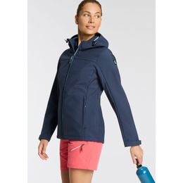 Killtec Damen Softshelljacke, blau, Gr. 58, Obermaterial: 100% Polyester, Jacken, sportlicher Stil, f&uuml;r Erwachsene