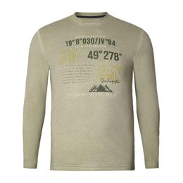 Jan Vanderstorm Herren Langarm-Poloshirt "Langarmshirt JASIR", gr&uuml;n, Gr. 4XL, Obermaterial: 100% Baumwolle CO., Shirts