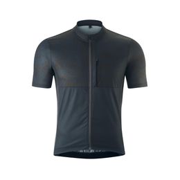 Gonso Herren Radtrikot "PRESEGNO", blau, Gr. S, 95% Polyester, 5% Elasthan, Trikots, Herren Radshirt kurzarm, atmungsaktives Fahrradtrikot mit