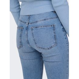 Jacqueline de Yong JDY Damen Skinny-fit-Jeans "JDYMOON HW SKINNY JEANS MEDBLUEDNM NOOS", blau, Gr. L, unifarben, Denim/Jeans, Obermaterial: 74% Baumwolle, 24%