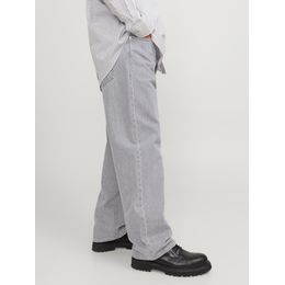 Jack & Jones JACK & JONES Herren Relax-fit-Jeans "JJIALEX mit cleanem Look und Taschenvielfalt", grau, Gr. 31, Abriebeffekte, Denim/Jeans, Obermaterial: 100%