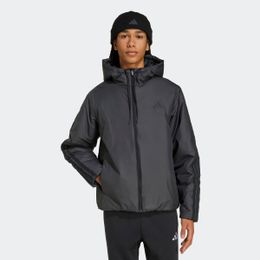 Herren Outdoorjacke "ESSENTIALS CLIMAWARM 3-STREIFEN INSULATED", schwarz, Gr. XL, adidas Sportswear, Obermaterial: 100% Polyester, Jacken