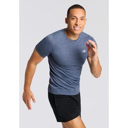 New Balance Herren T-Shirt "Sport Essentials Heathertech T-Shirt", blau, Gr. XXL, Obermaterial: 65% Polyester, 35% Baumwolle, Shirts, sportliches