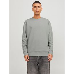 Jack & Jones JACK & JONES Herren Sweatshirt "JJESTAR BASIC SWEAT CREW NECK NOOS", grau, Gr. XL, unifarben, angeraute Sweatware, Obermaterial: 70% Baumwolle, 30%