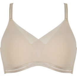 Naturana Damen B&uuml;gelloser BH "The Monday", Gr. 80, beige, Microtouch, Obermaterial: 65% Polyamid, 35% Elasthan. T&uuml;ll: 78% Polyamid, 22% Elasthan,