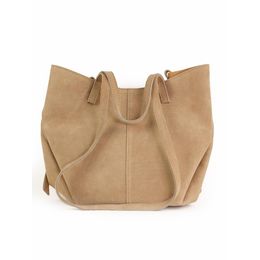 Lepelou Schultertasche 'TESSA' Damen Gr&ouml;&szlig;e 47 cm x 25 cm x 15 cm beige