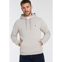Converse Herren Kapuzensweatshirt "Converse GO-TO CHUCK TAYLOR PATCH HOODIE", beige, Gr. XS, unifarben, Sweatware, Obermaterial: 80% Baumwolle, 20%