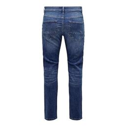 Only & Sons ONLY & SONS Herren Skinny-fit-Jeans "LOOM LIFE JOG", blau, Gr. 38, Abriebeffekte, Denim/Jeans, Obermaterial: 98% Baumwolle, 2% Elasthan, Jeans