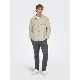 Only & Sons ONLY & SONS Herren Chinos "ONSMARK SLIM CHECK PANTS 9887 NOOS", schwarz, Gr. 32, kariert, Web, Obermaterial: 64% Viskose, 31% Polyester, 5% Elasthan,
