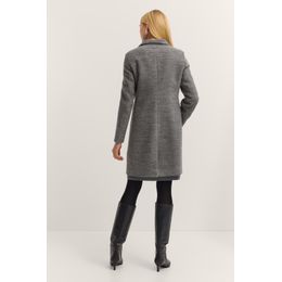 Bugatti Damen Wollmantel "Modern Fit", grau, Gr. 36, unifarben, 52% Polyester, 25% Polyacryl, 23% Wolle, M&auml;ntel, mit Flexcity Stretch und Stehkragen