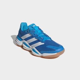 Hallenschuh adidas Performance "STABIL 16 INDOOR", Herren, Gr. 42,5, ray blau, ftwr wei&szlig;, lucid aquamarine, Synthetik, Textil, Schuhe Hallenschuh, Handballschuh