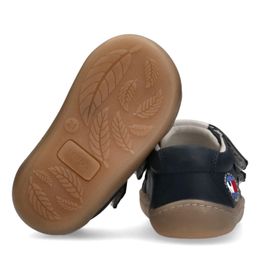 Tommy Hilfiger Baby Lauflernschuh, Gr. 24, blau, Synthetik, Schuhe, Barfu&szlig;schuh, Halbschuh, Klettschuh mit Logoschriftzug