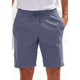 John Devin Herren Shorts "Schlupf Bermuda, Jogger Shorts", blau, Gr. M, unifarben, Web, Obermaterial: 97% Baumwolle, 3% Elasthan, Hosen, kurze Hose