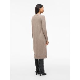 Vila Damen Strickkleid "VIRIL CREW NECK L/S MIDI DRESS - NOOS", beige, Gr. M, meliert, Feinstrick, Obermaterial: 50% Viskose, 27% Nylon, 23%